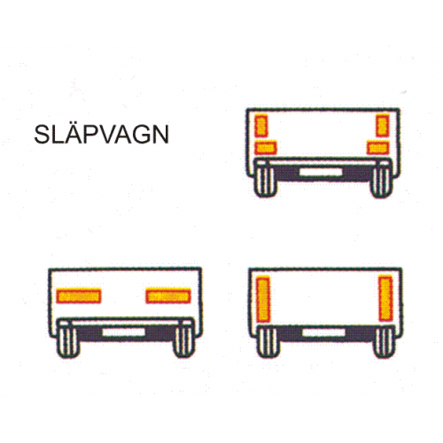 Transportskyltar för släpvagn - 1 par